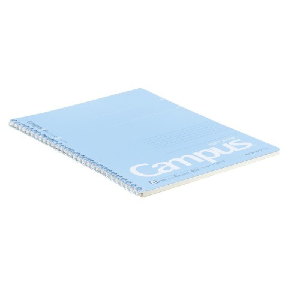 Kokuyo - Campus - Soft ring - Notebook - B5 - 40 Sheets - 6mm - Dotted Line - Blue