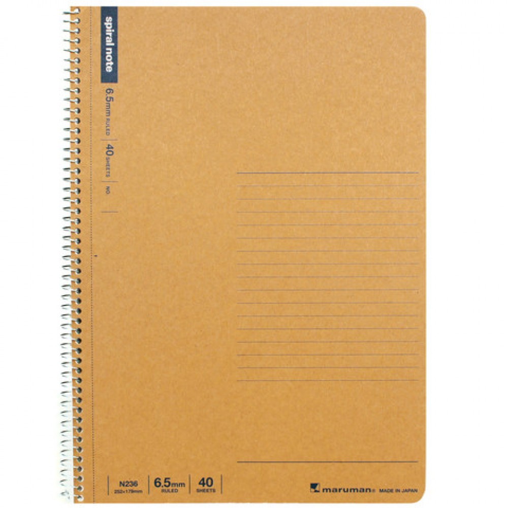 Maruman Spiral Basic Notebook - B5 Line 6.5Mm 40 Sheets