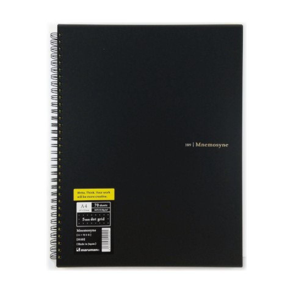 Maruman Mnemosyne Notebook Basic Style - A4 Notebook Dot 5Mm