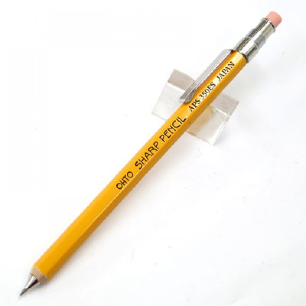 OHTO Wooden Mechanical Pen Mini 0.5mm - Yellow
